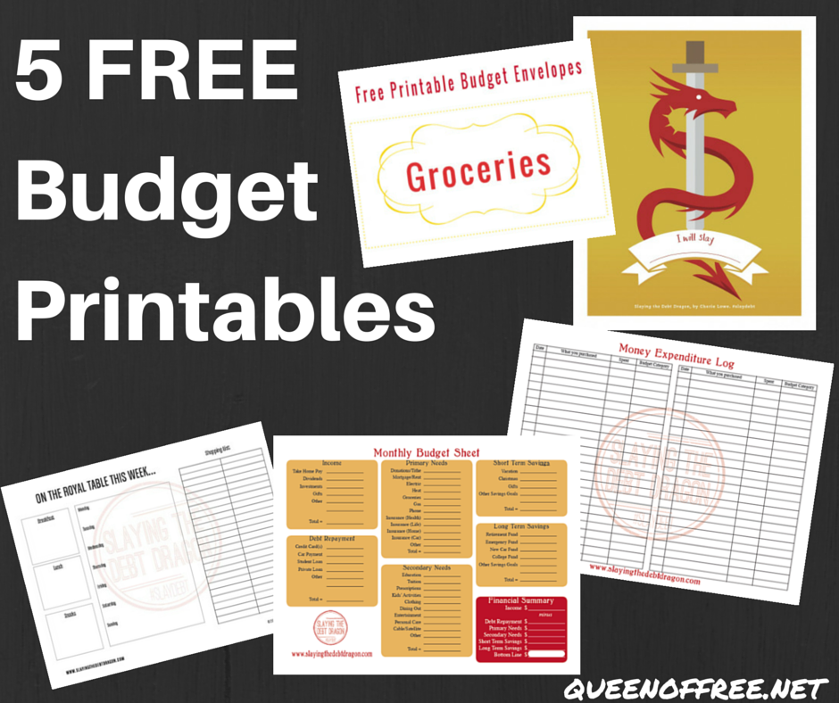 FREE Budget Worksheet and 4 Other Great Printables