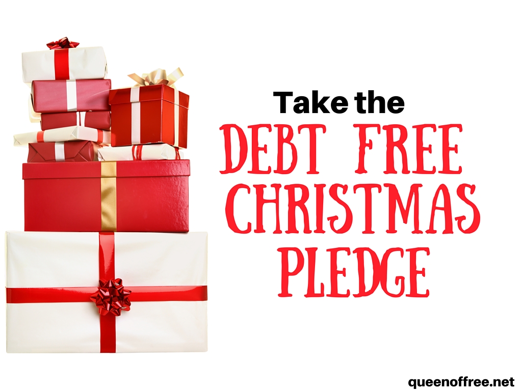Debt Free Christmas Pledge Featured - Queen of Free
